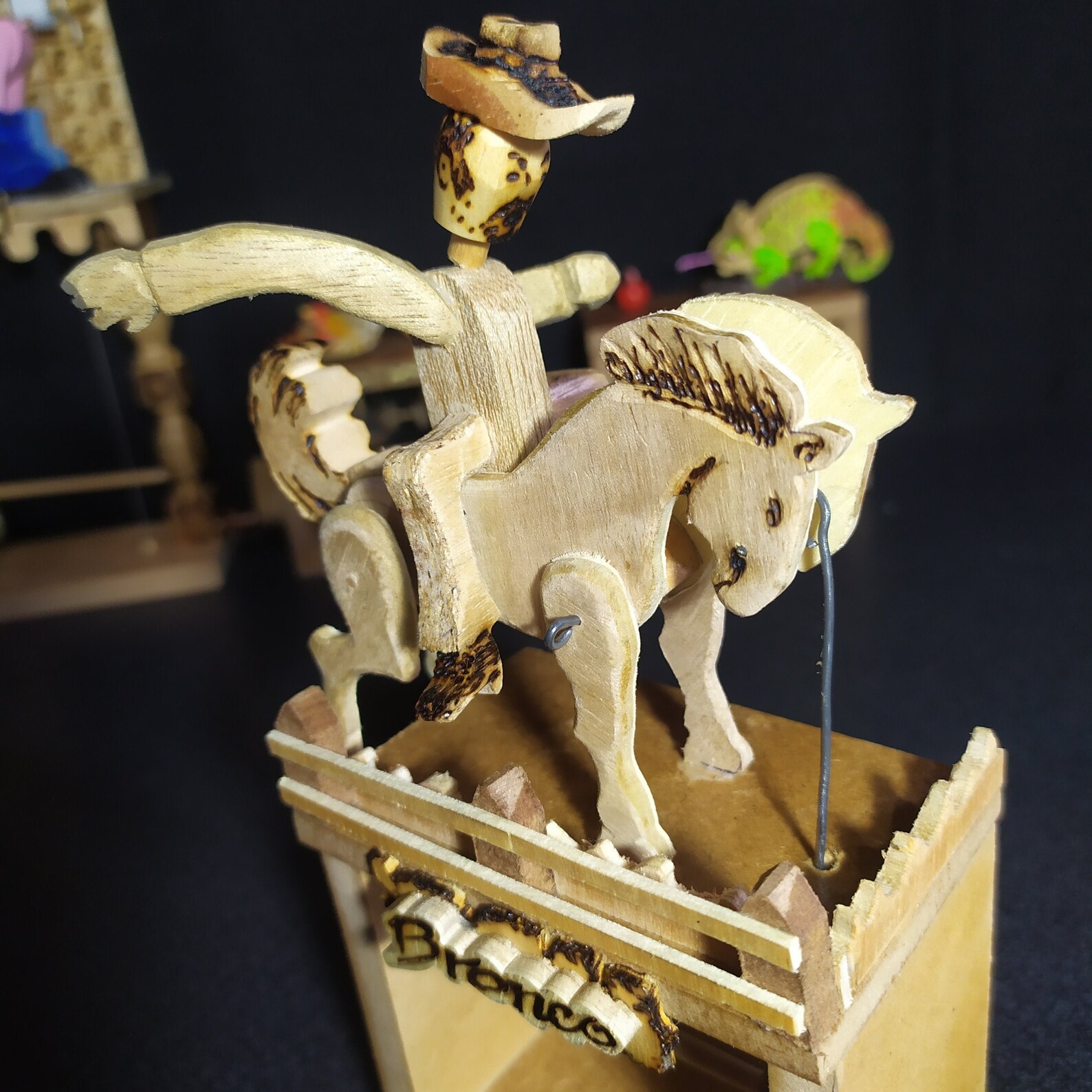 RODEO HORSE RIDER Automata - Etsy