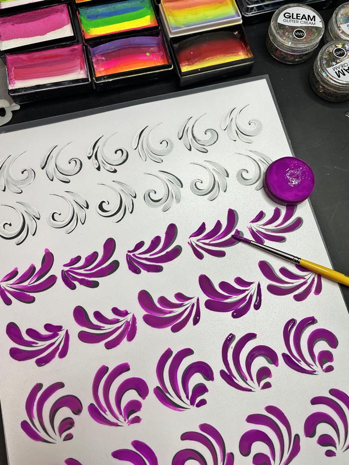 Face Painting Practice Sheets for Beginners | Learn Brush Strokes Fast ...
