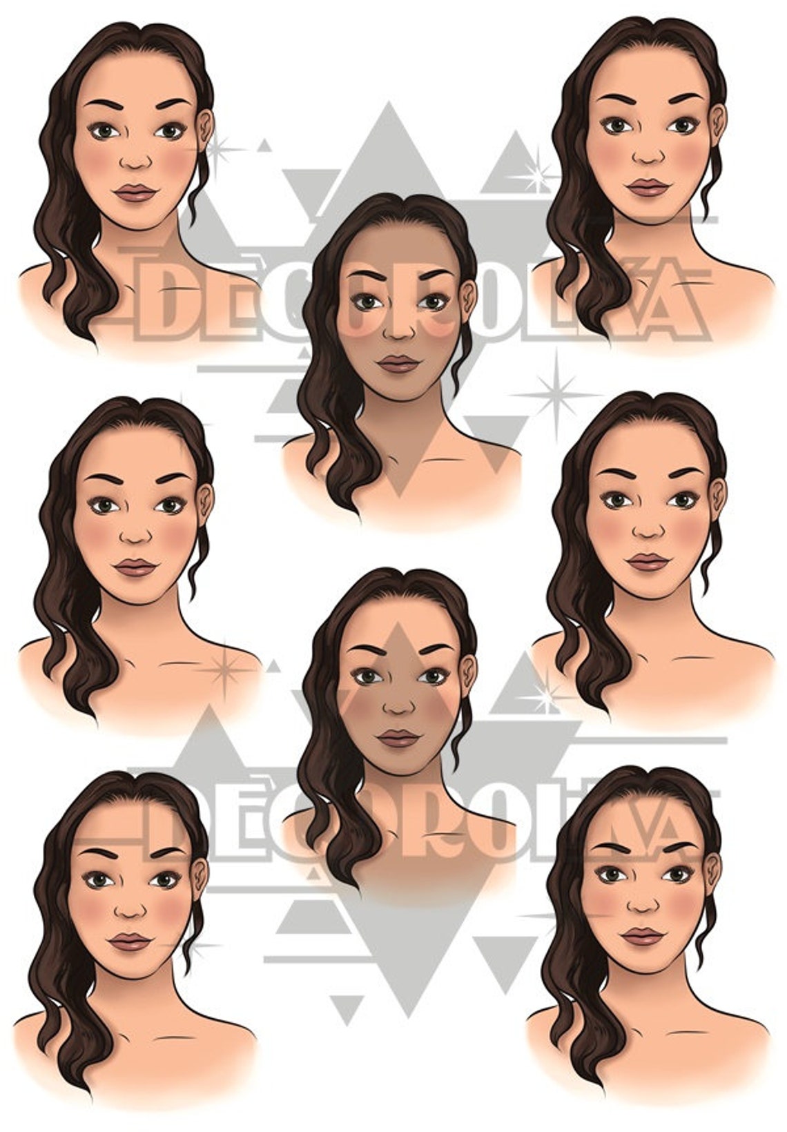 Face Painting Template Board Face Paint Designs Menu Board - Etsy