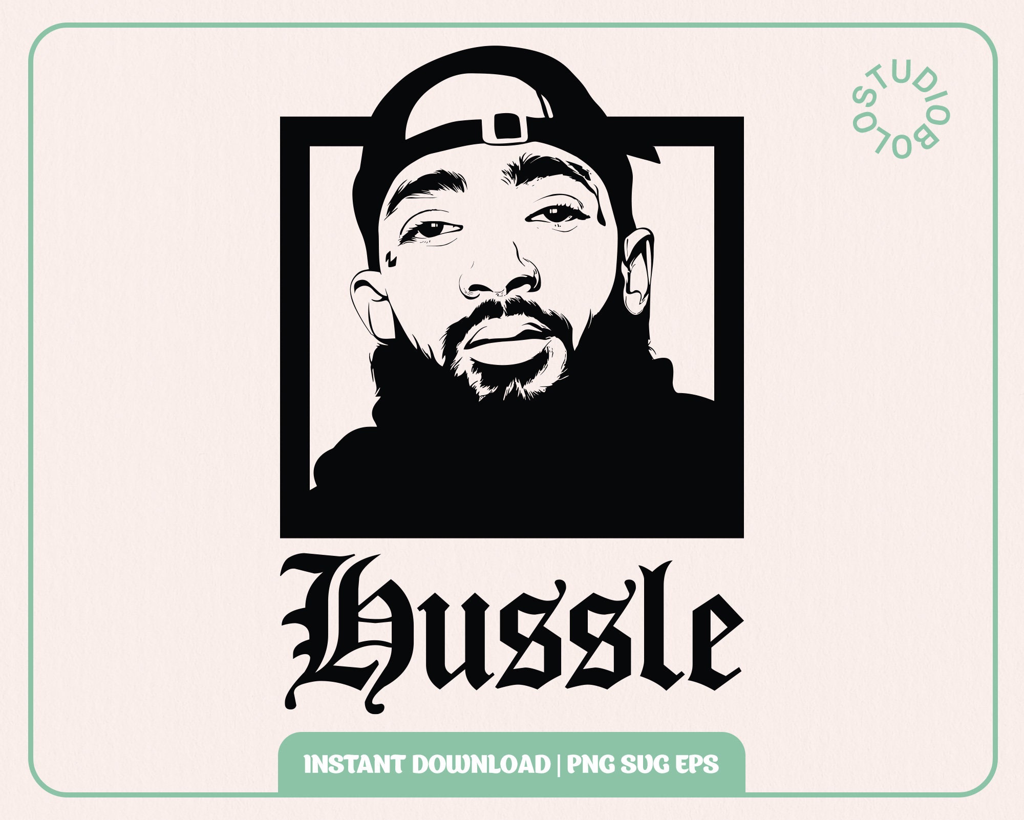 Nipsey Hussle Hiphop Svg Illustration Crenshaw Cut File Etsy