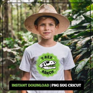 T-rex Ranch SVG PNG Transparent Cricut 2 PACK | Download Print Digital ...