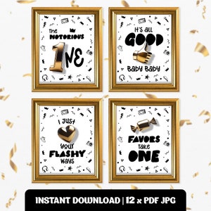 Notorious One Bundle - Notorious One Birthday Signs 8x10 and Instant ...