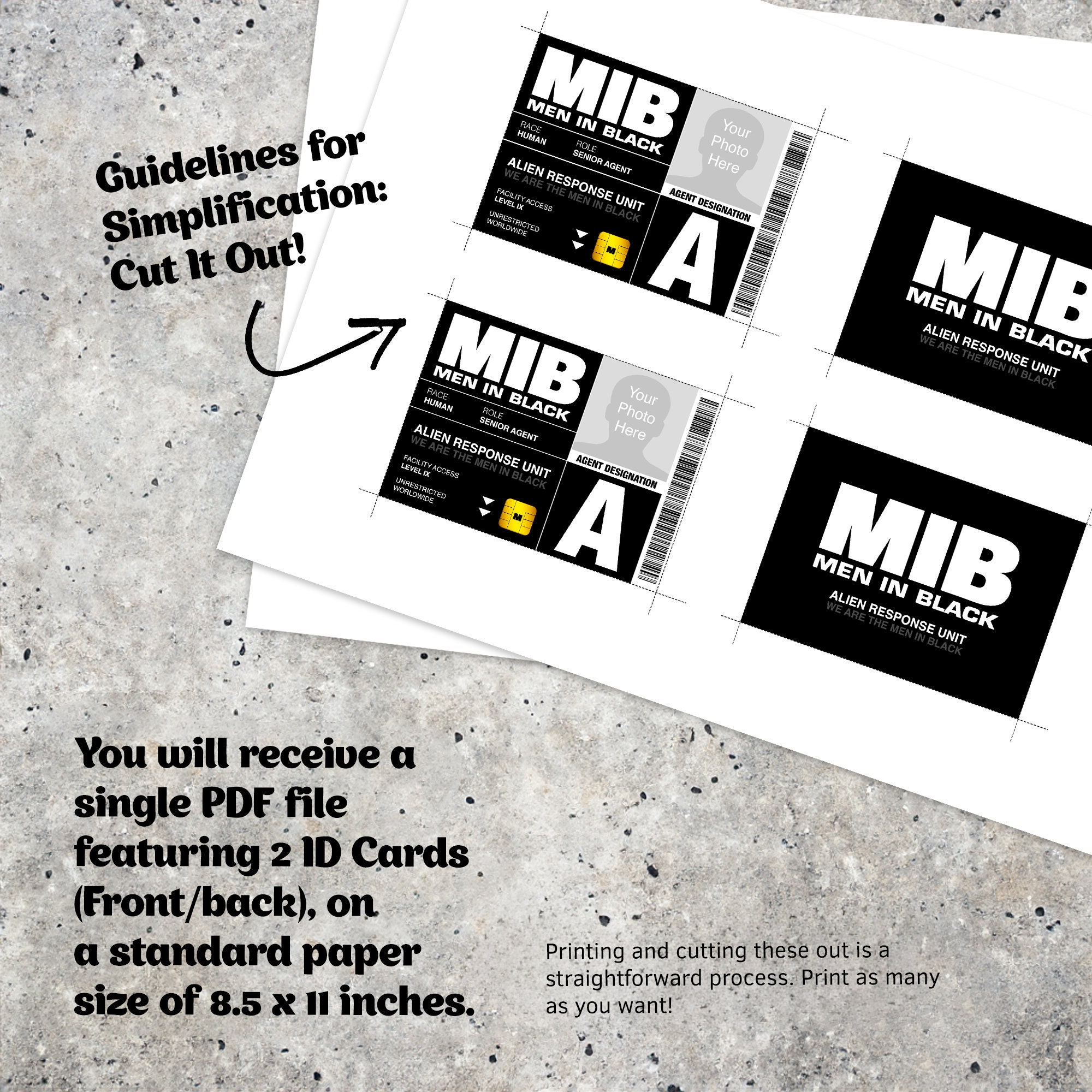 Personalized MIB Men in Black ID Card Personalized Agent - Etsy UK