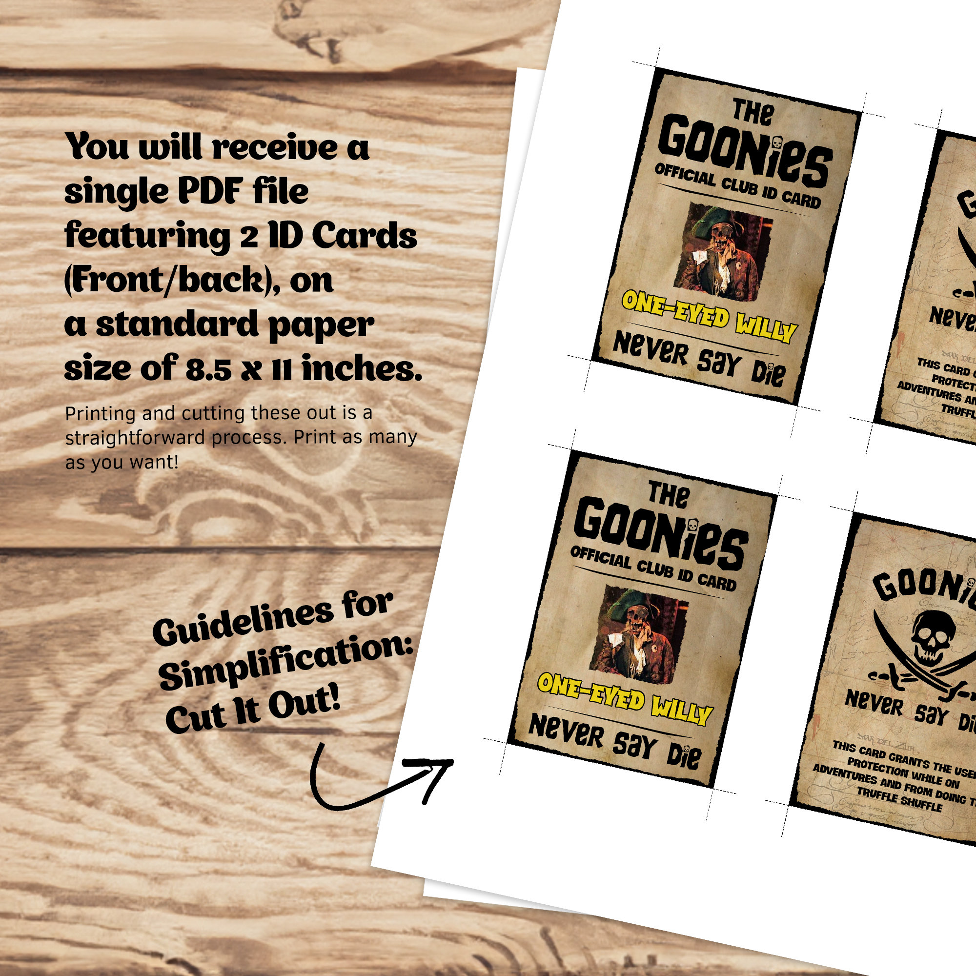 The Goonies - Mikey ID Card Printable | Replica Prop, Halloween Costume ...