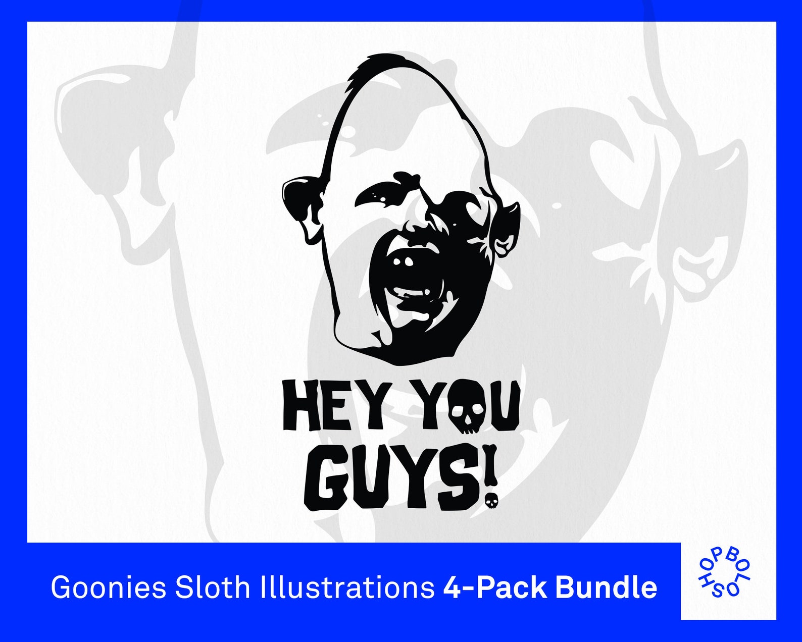 The Goonies Sloth 80s 4 Pack Collection Svg Png PDF Eps, Cricut ...