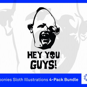 The Goonies Sloth 80s 4 Pack Collection Svg Png PDF Eps, Cricut ...
