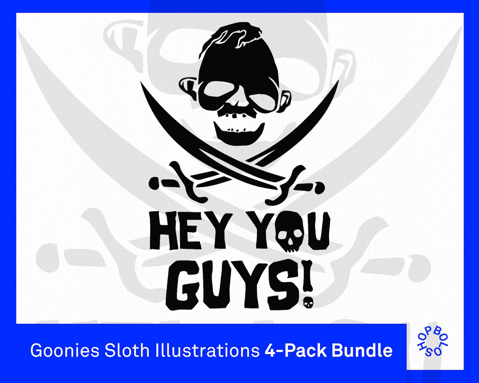 The Goonies Sloth 80s 4 Pack Collection Svg Png PDF Eps, Cricut ...