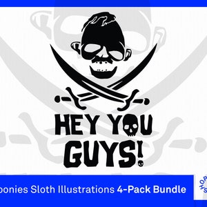The Goonies Sloth 80s 4 Pack Collection Svg Png PDF Eps, Cricut ...