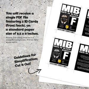 MIB Agent F Frank the Pug Men in Black ID Card - Replica Prop ...