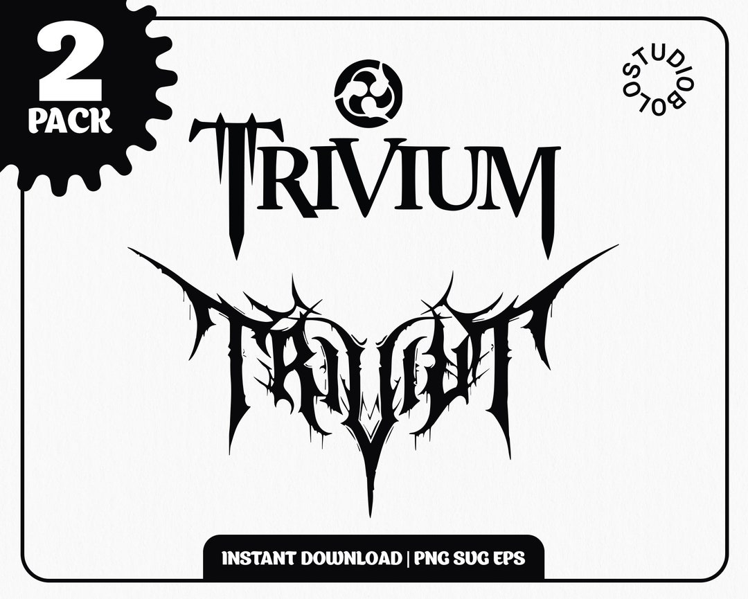 Trivium 2 Pack Illustration SVG Rock Band Skull Transparent PNG EPS ...