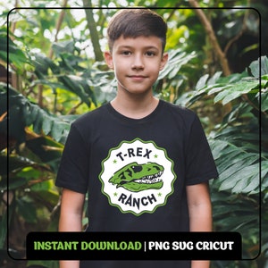 T-rex Ranch SVG PNG Transparent Cricut 2 PACK | Download Print Digital ...