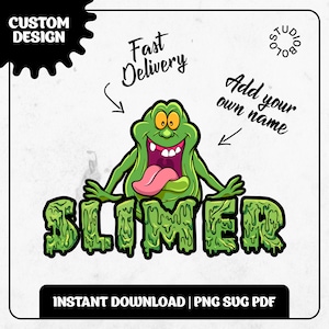 Custom Ghostbusters Slimer Name SVG High Resolution Print Vector ...
