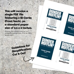 Dunder Mifflin the Office Personalized ID Card - Replica Prop ...