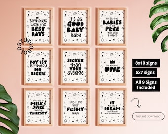 NOTORIOUS BUNDLE Birthday Signs - Biggie Party - the Big One Signs ...