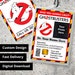 Personalized Ghostbusters Movie ID Card - Replica Prop, Halloween ...