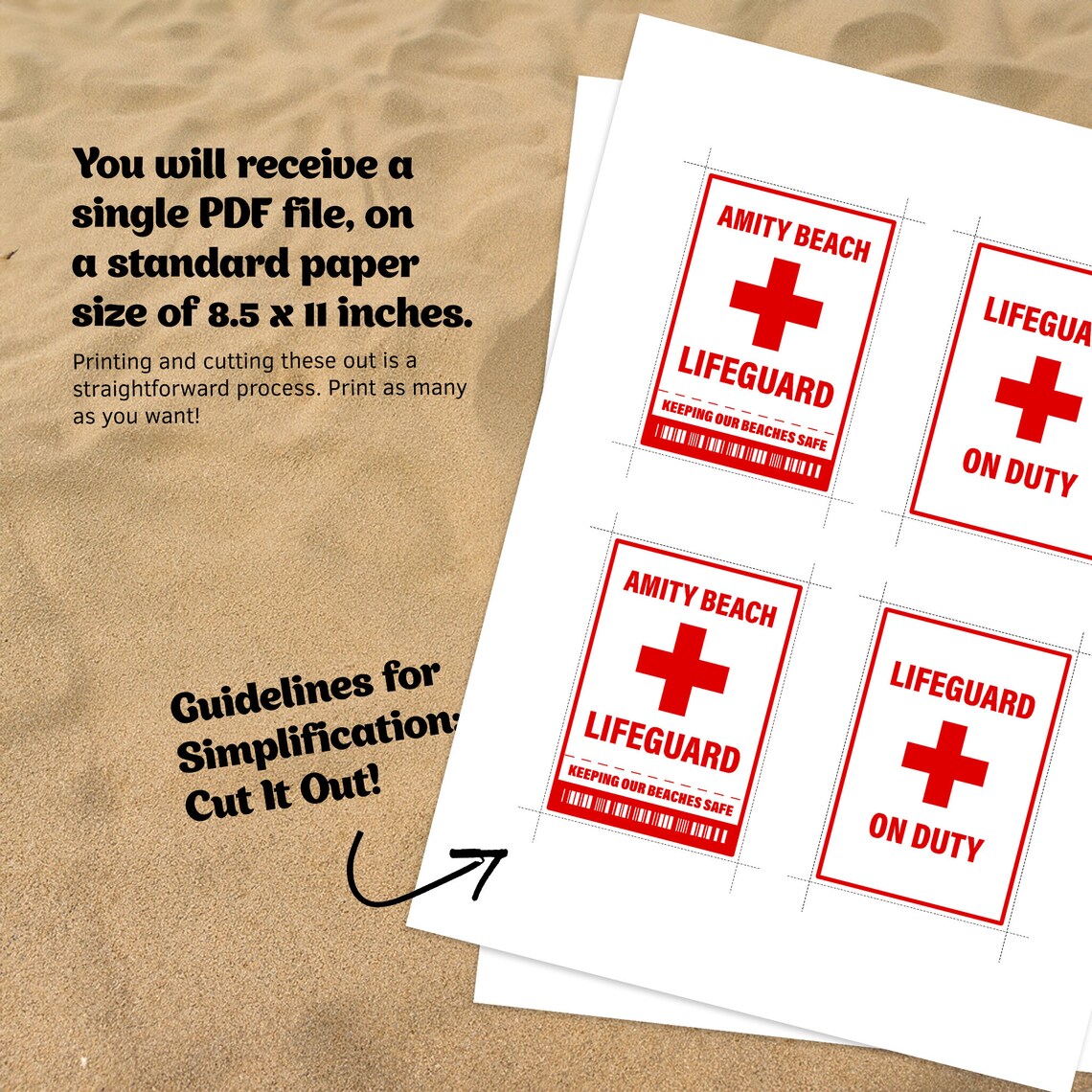Lifeguard Amity Beach Jaws ID Badge Cosplay & Costume Name Tag Replica ...