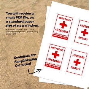 Lifeguard Amity Beach Jaws ID Badge Cosplay & Costume Name Tag Replica ...