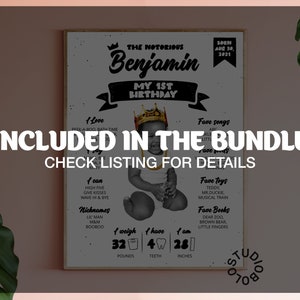 Notorious One Birthday Decor Bundle, Notorious Party Pack, Printable the Big One Party ...