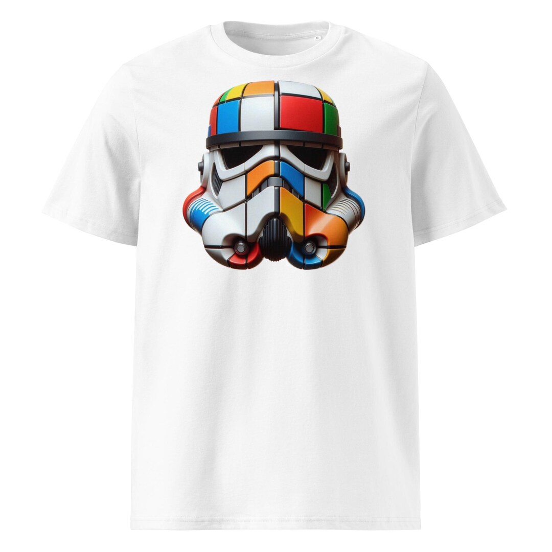 Stormtrooper/rubik's Cube 80's Retro Premium Organic Cotton T-shirt for ...