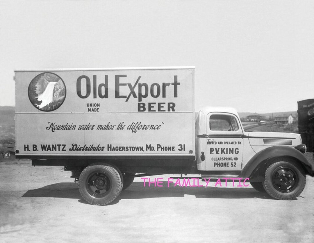 Old Export Beer Truck Photo HB Wantz Dist Hagerstown PV King ...