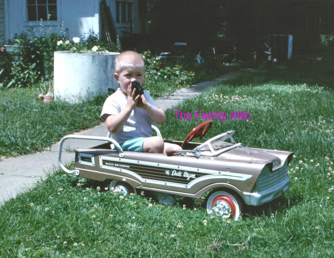 Dude Wagon Pedal Car Photo Young Boy June 1967 Toy Automobile ...