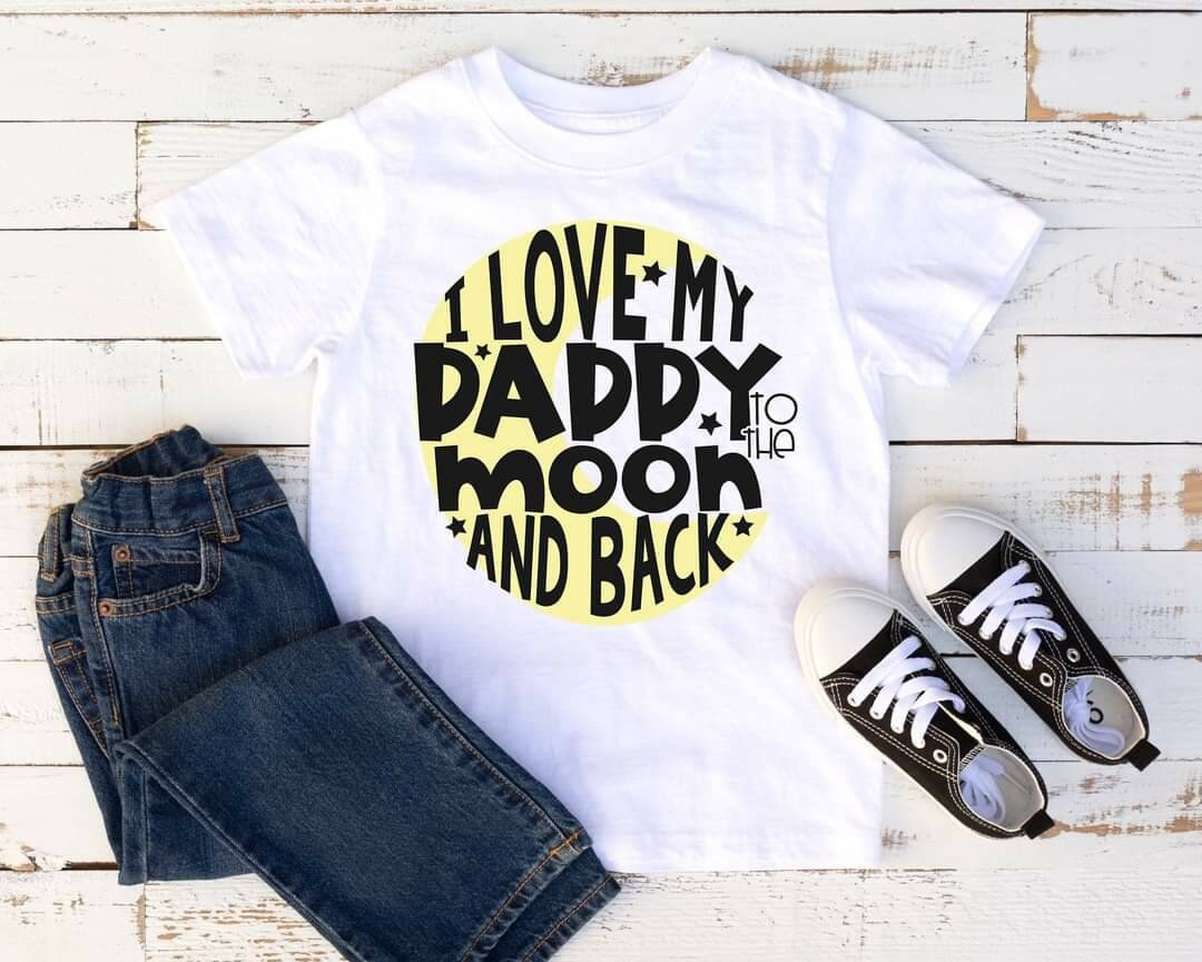Jaime mon papa à la lune et chemise arrière, chemise pour enfants pour ...