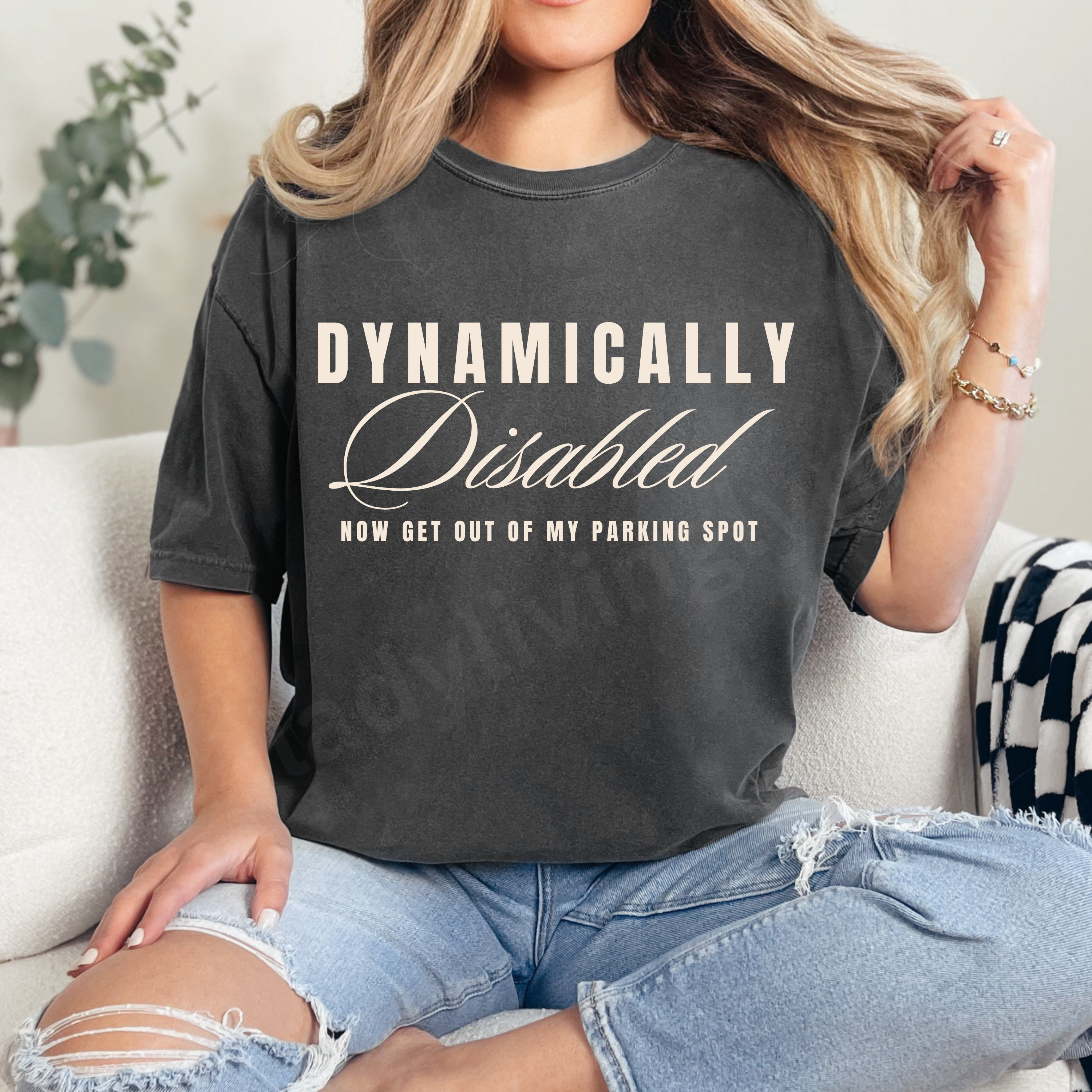 Dynamically Disabled Shirt Funny Disability Rights Parking Tee ...