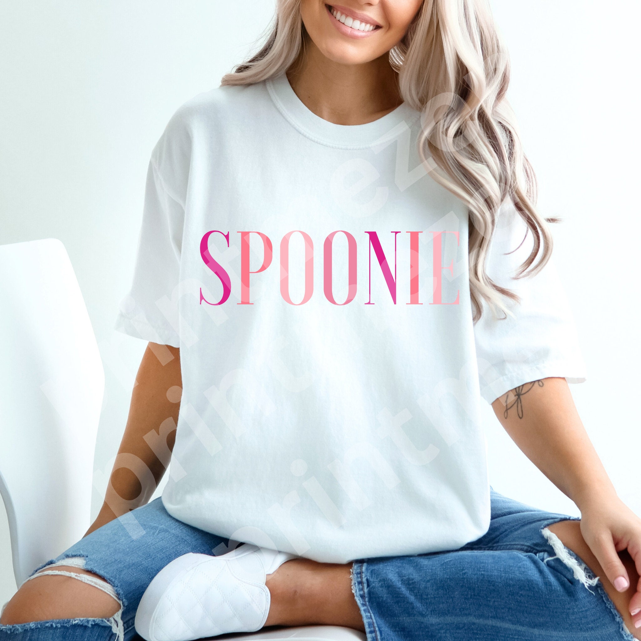 Pink Spoonie Clip Art SVG Cricut Cut File PNG Sublimination DIY Spoonie ...