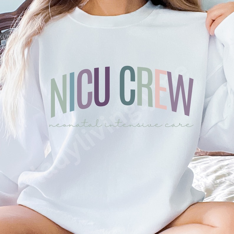 NICU Crew SVG Cut File Neonatal Intensive Care Unit Nurses PNG Pastel ...