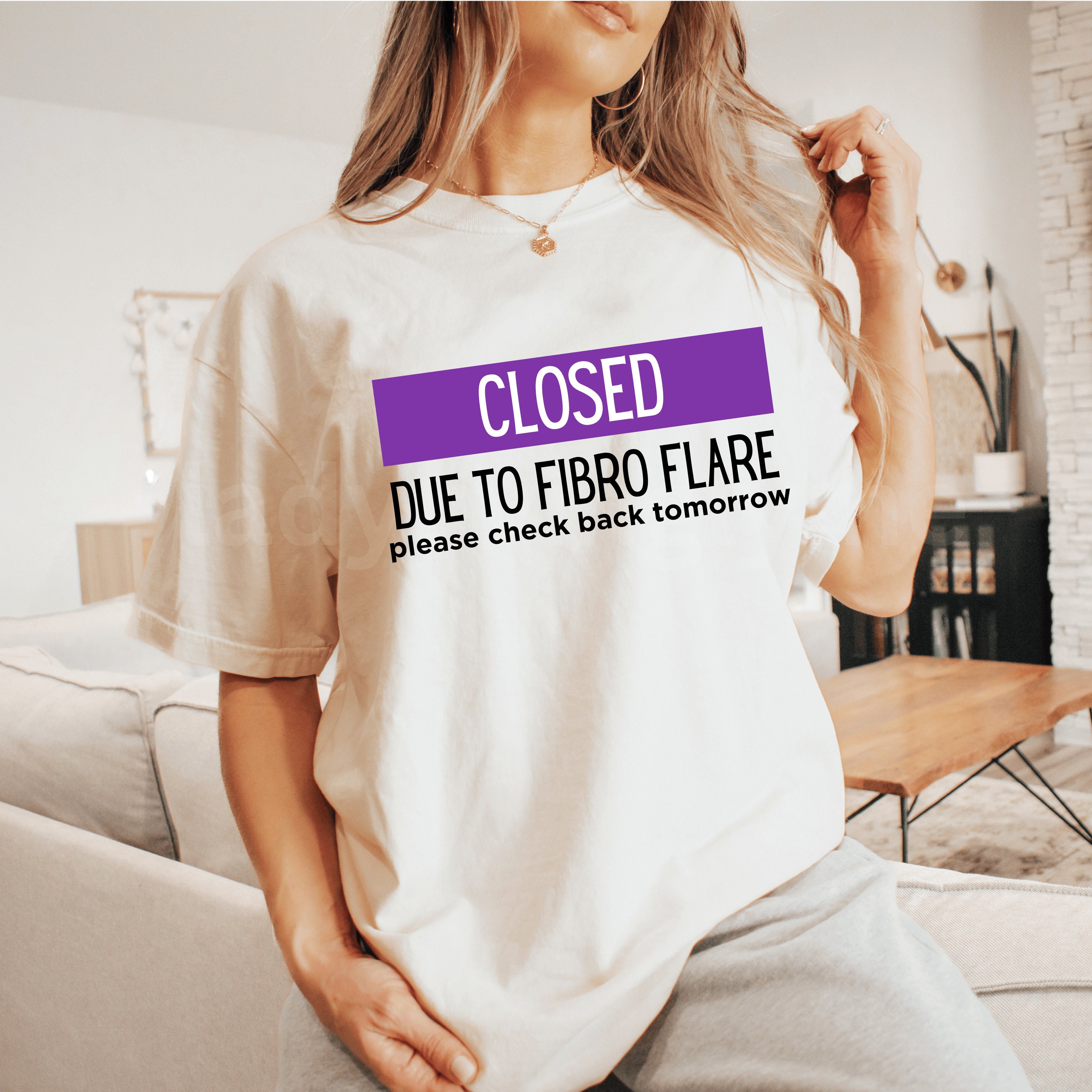 Funny Fibromyalgia Shirt Closed Due to Flare Day T-shirt Gift for Fibro ...