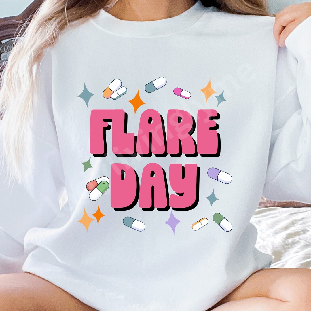 Flare Day SVG Cricut Cut File Chronic Illness Medication PNG Retro Pain ...