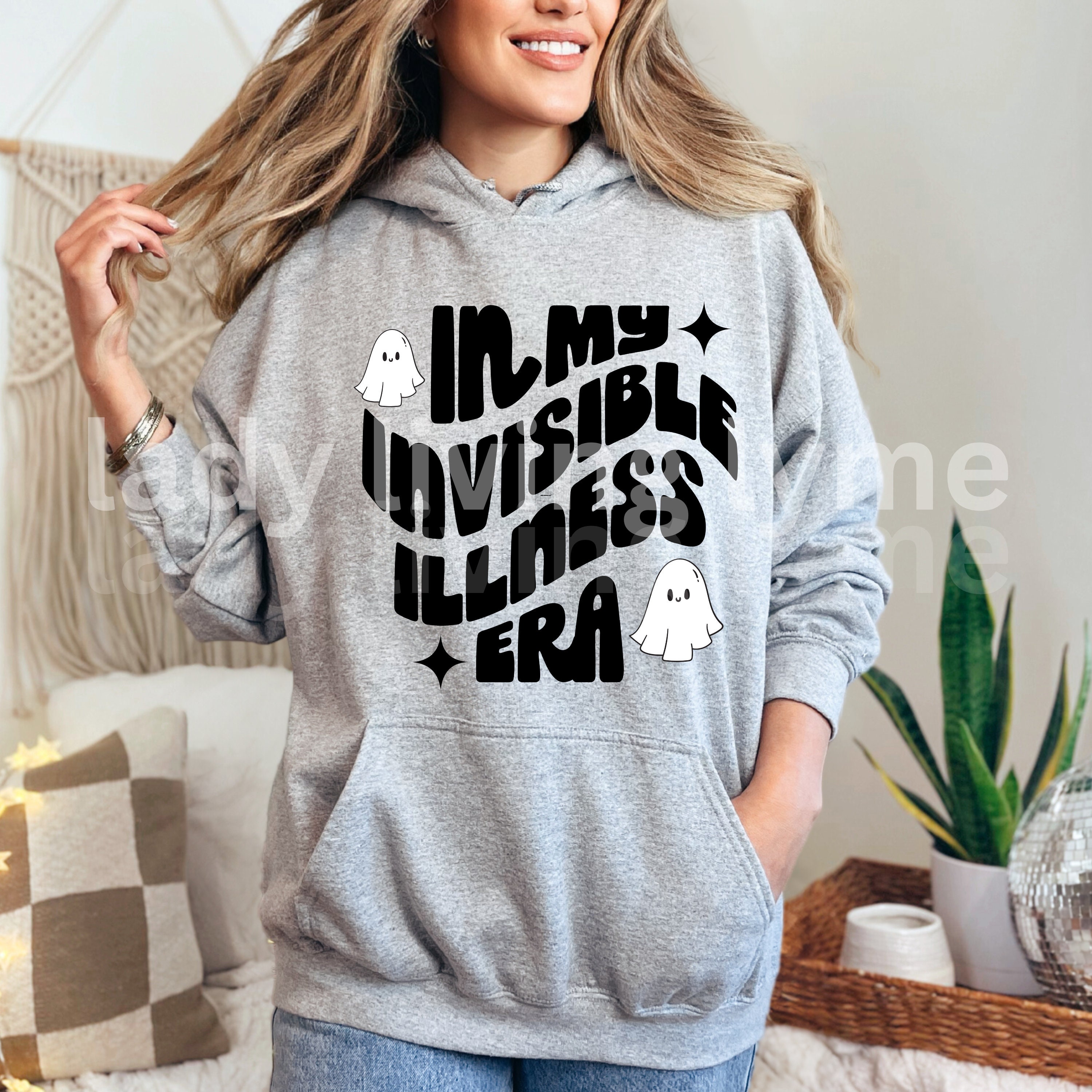 In My Invisible Illness Era Hoodie Invisible Disability Ghosts ...