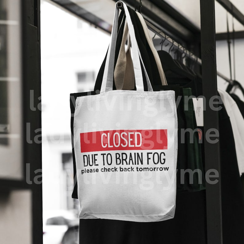 Funny Brain Fog Clip Art SVG & PNG Closed Due to Brain Fog Chronic ...