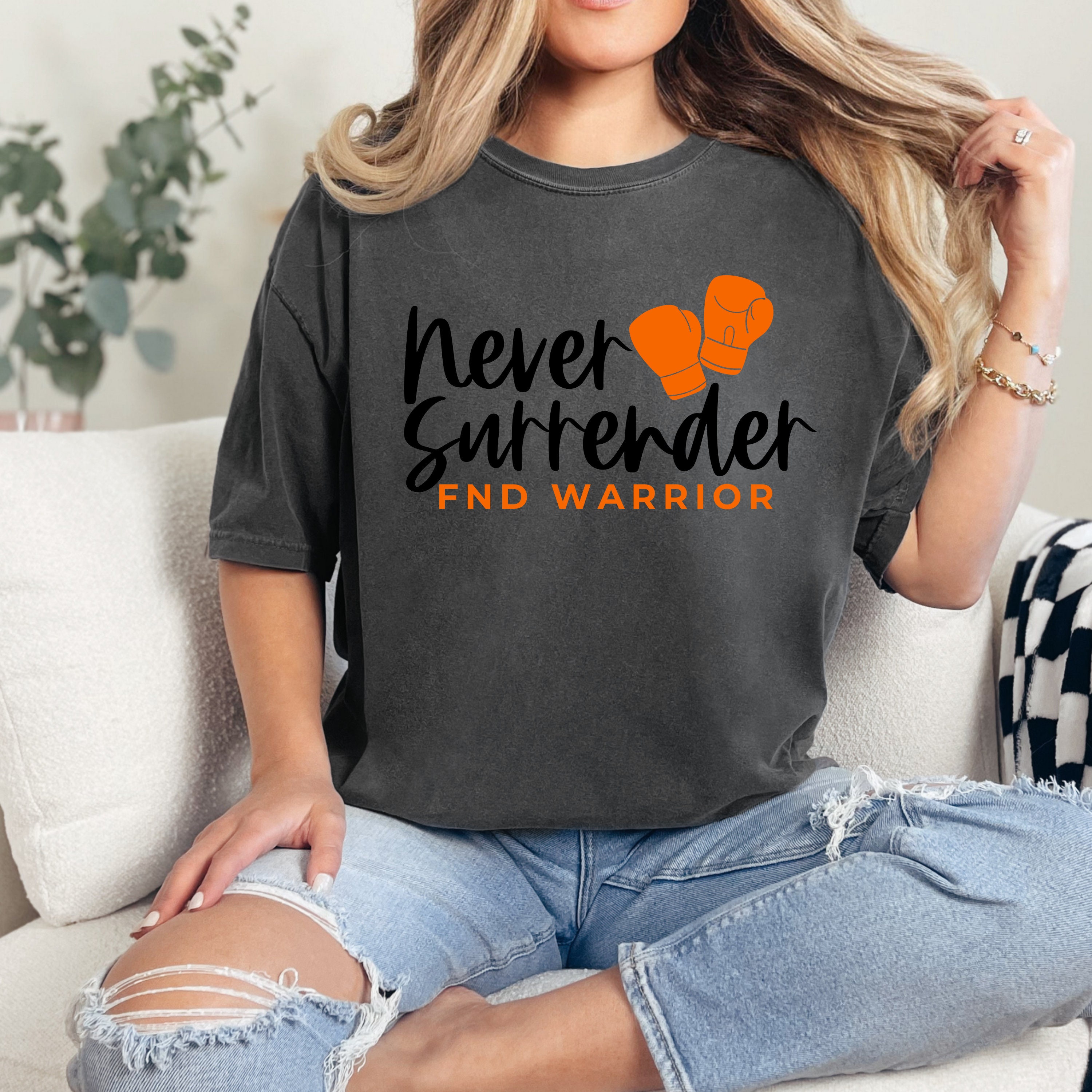 Never Surrender FND Warrior T-shirt Functional Neurological Disorder ...