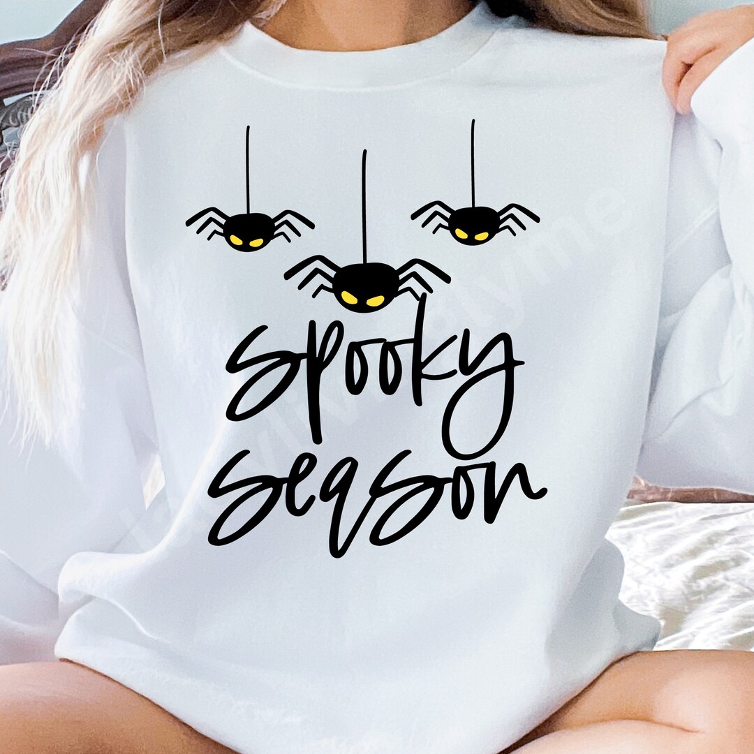 Spooky Season SVG Halloween Spider PNG File for Shirt Design Hanging ...