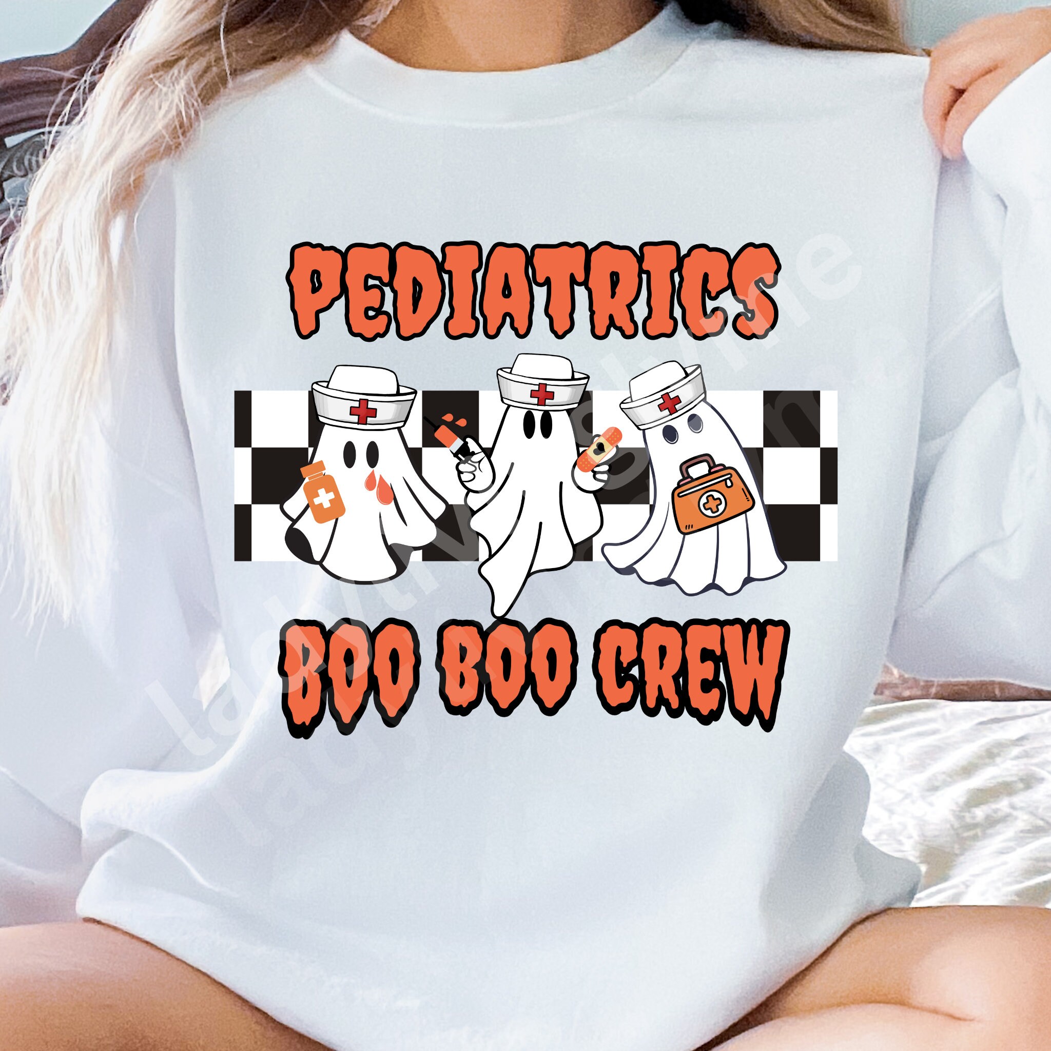 Pediatric Nurse Boo Boo Crew SVG Halloween Ghost Nurses Retro ...