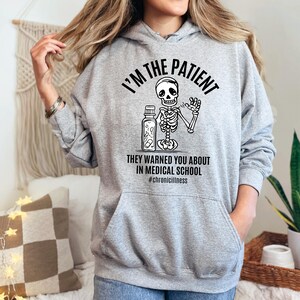 Sarcastic Chronic Illness Hoodie Skeleton With Meds Sweatshirt Funny ...