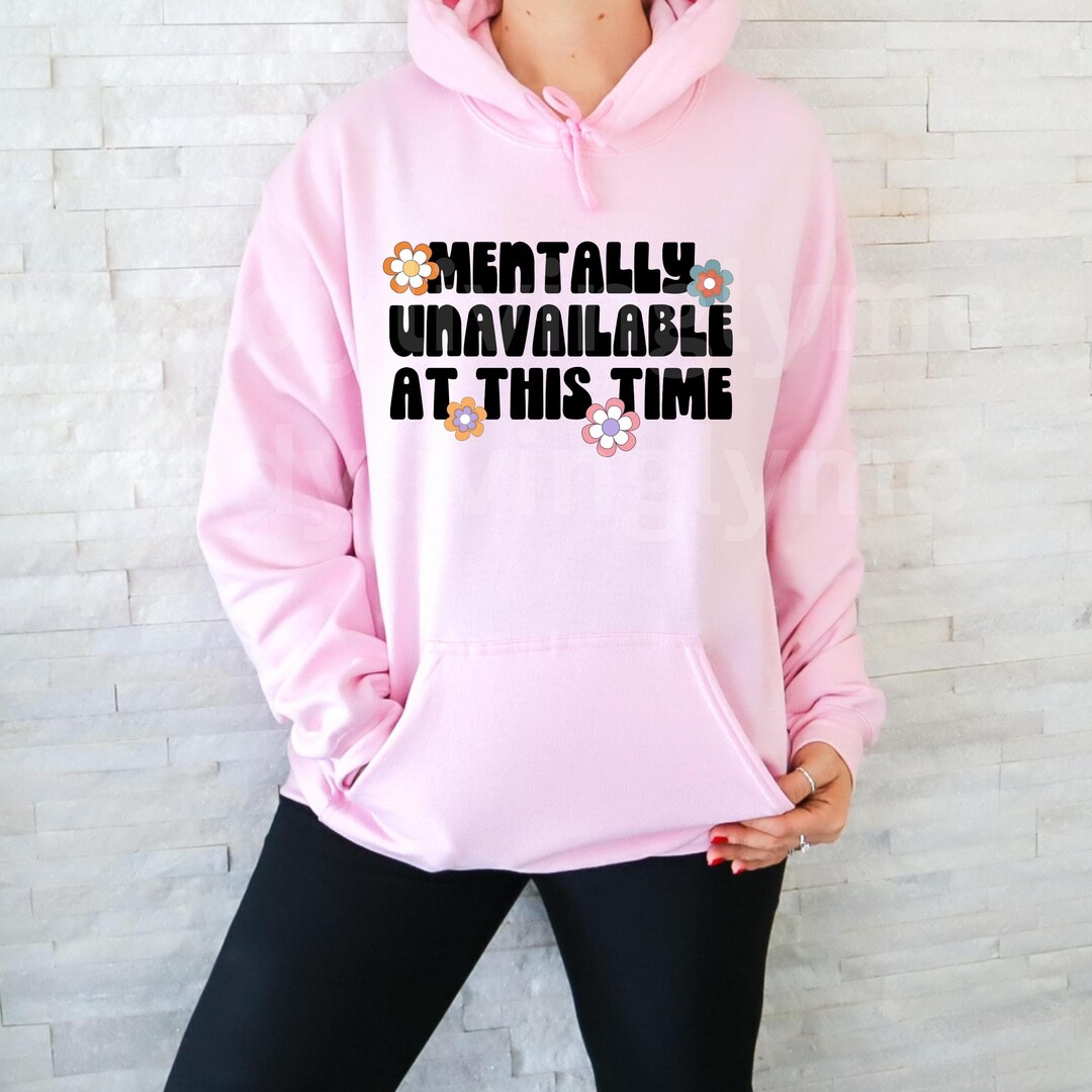 Funny Mental Health Hoodie Retro Anxiety Sweatshirt Gift for Her ...