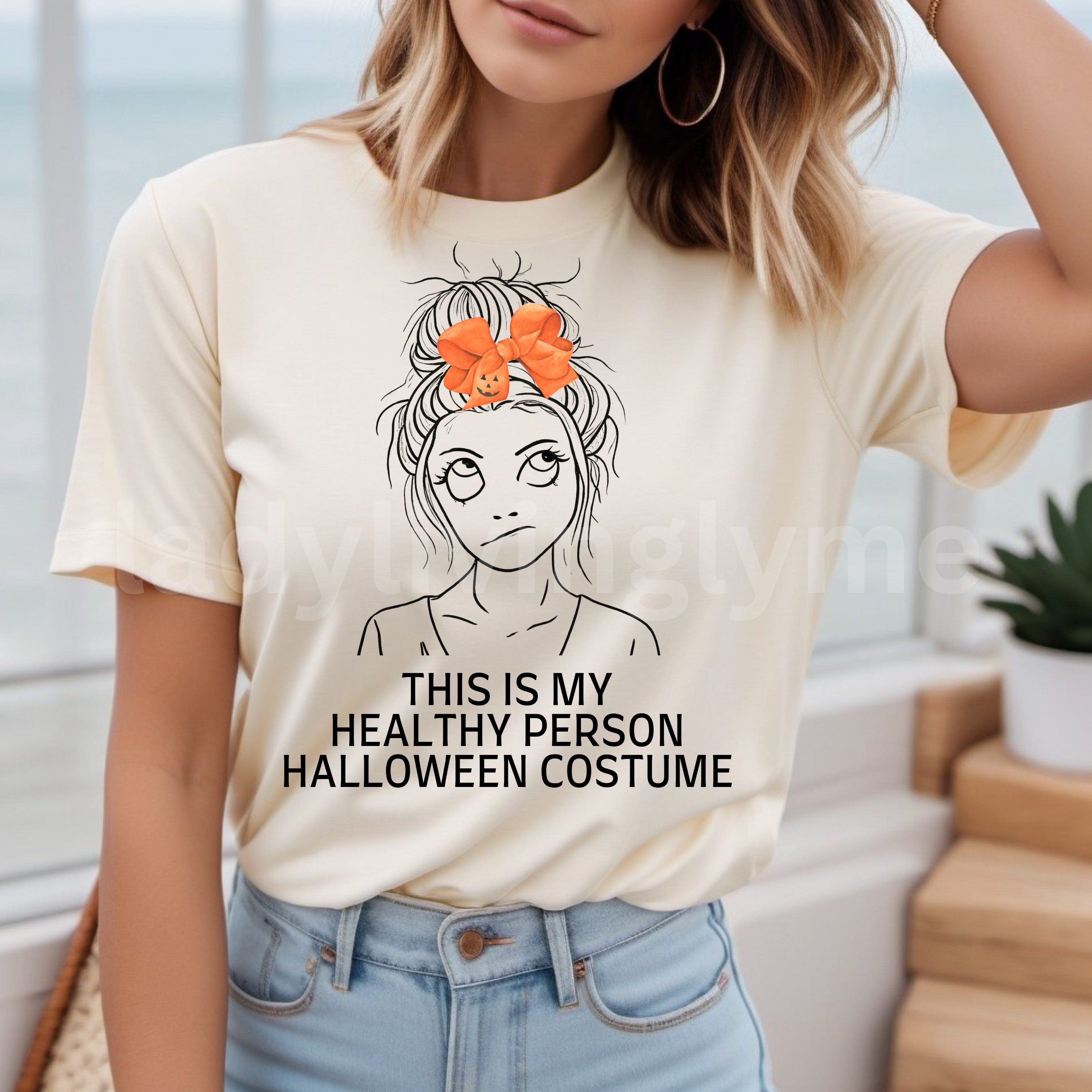 Chronic Illness Halloween Shirt Healthy Person Costume Funny Invisible ...