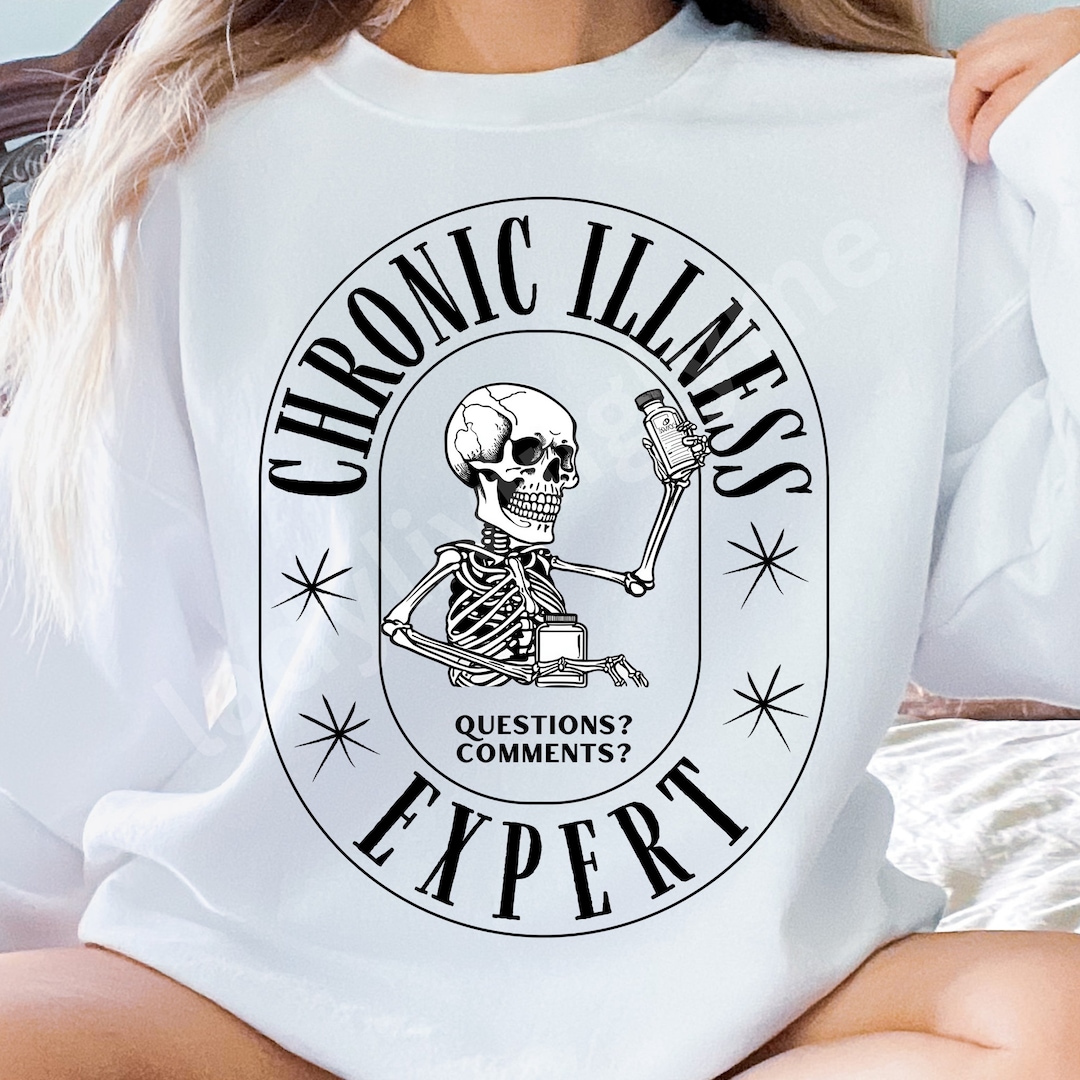 Chronic Illness Clip Art Skeleton Holding Meds PNG Sarcastic Chronic ...