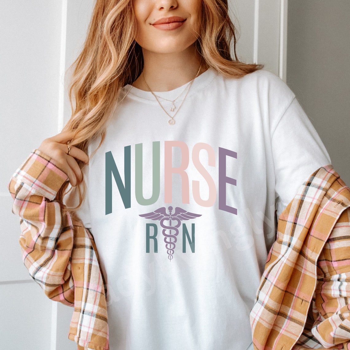 Registered Nurse Shirt Gift for Women RN Medical Caduceus Tee New Nurse ...