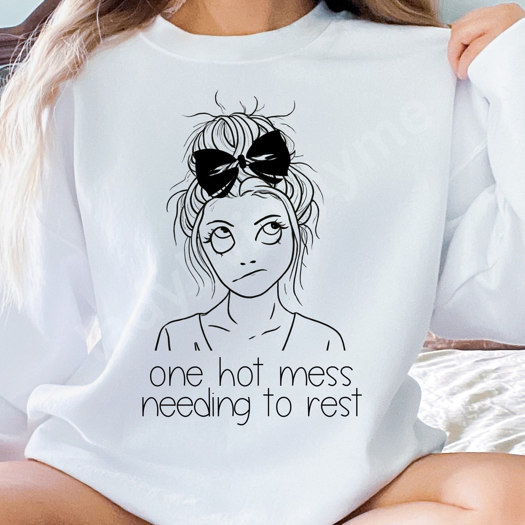 Chronic Illness Clip Art One Hot Mess Needing Rest Funny Disability SVG ...