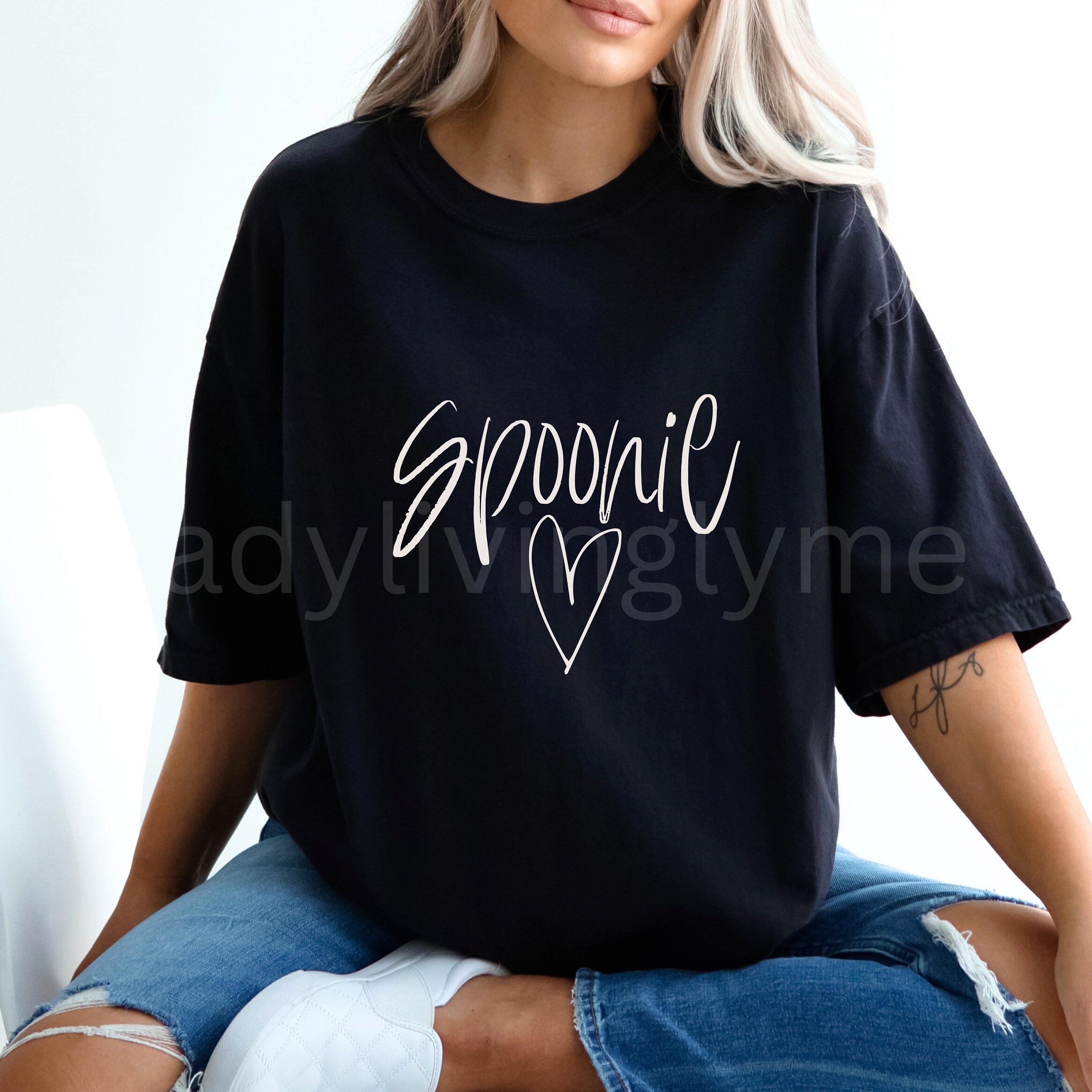 Minimalist Spoonie T-shirt Womens Spoonie Love Shirt Fibro Gift Idea ...