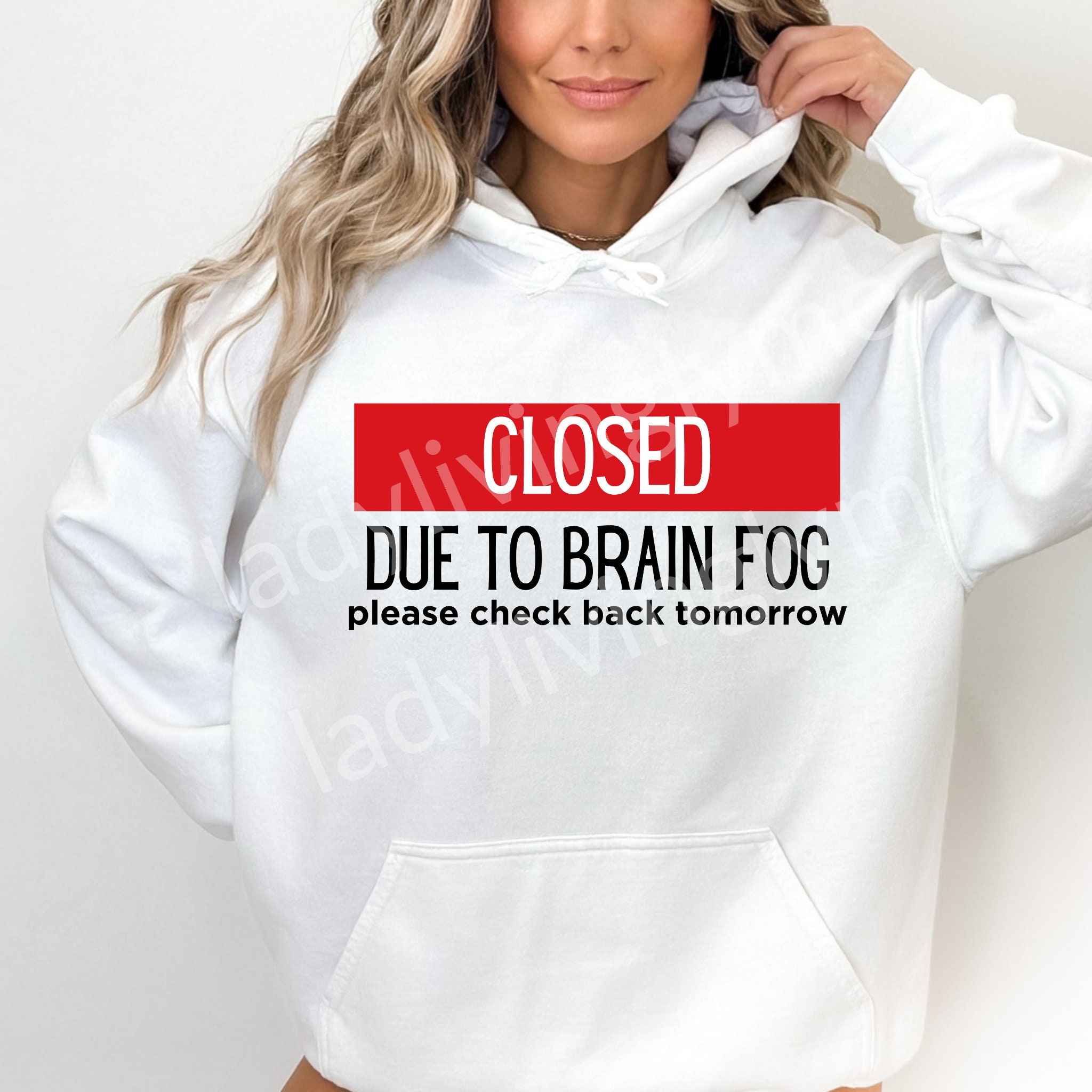 Funny Brain Fog Clip Art SVG & PNG Closed Due to Brain Fog Chronic ...