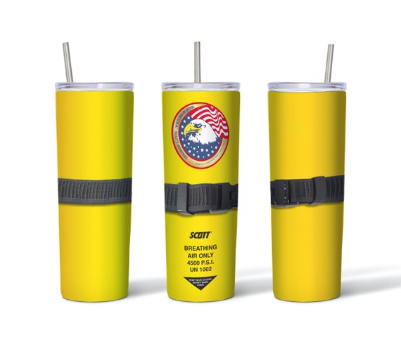 Scott SCBA Bottle Firefighter 20oz Tumbler Thin Red Line - Etsy