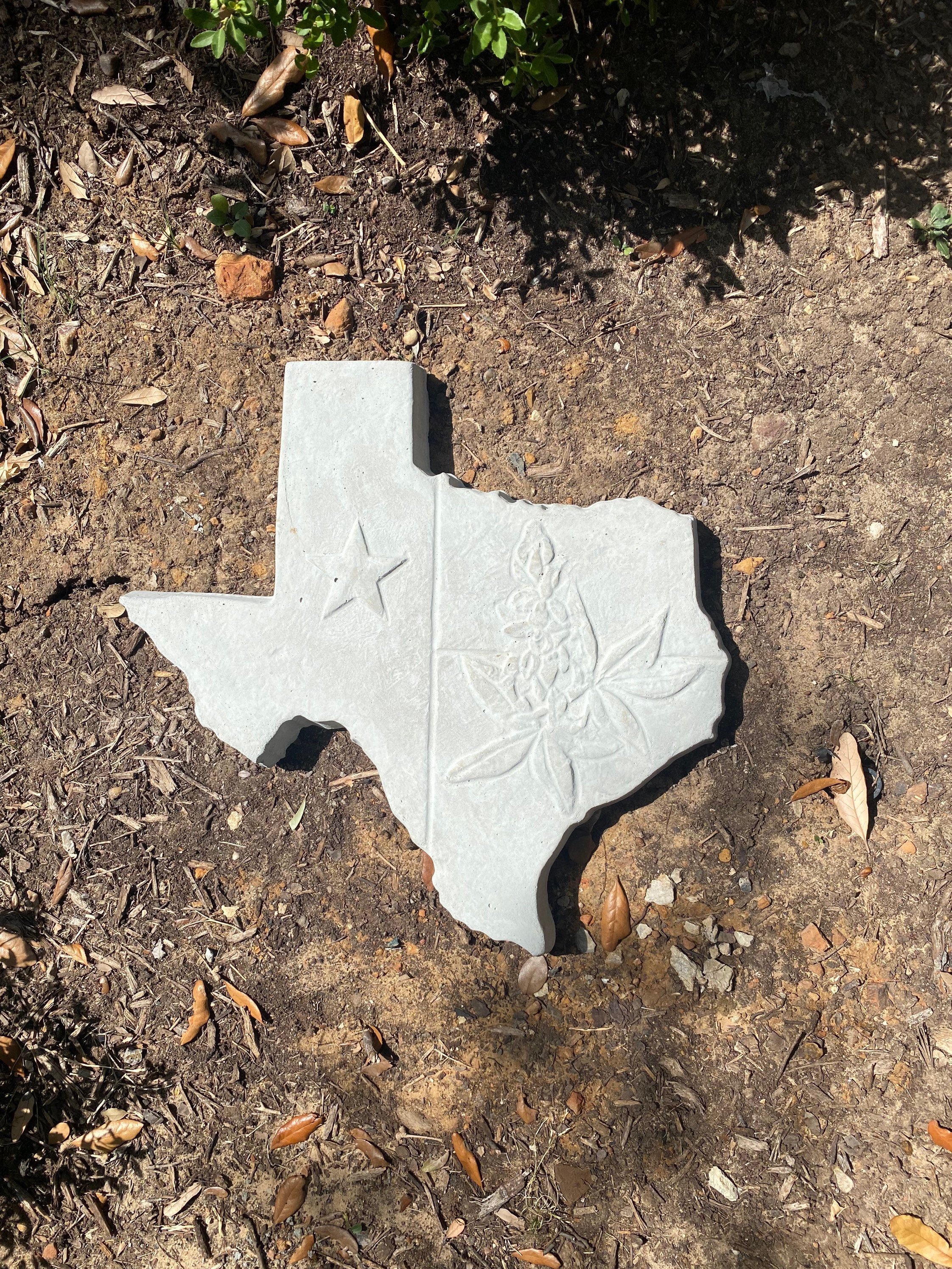 Handmade Texas Stepping Stone | Garden Decor With Star & Bluebonnet - Etsy