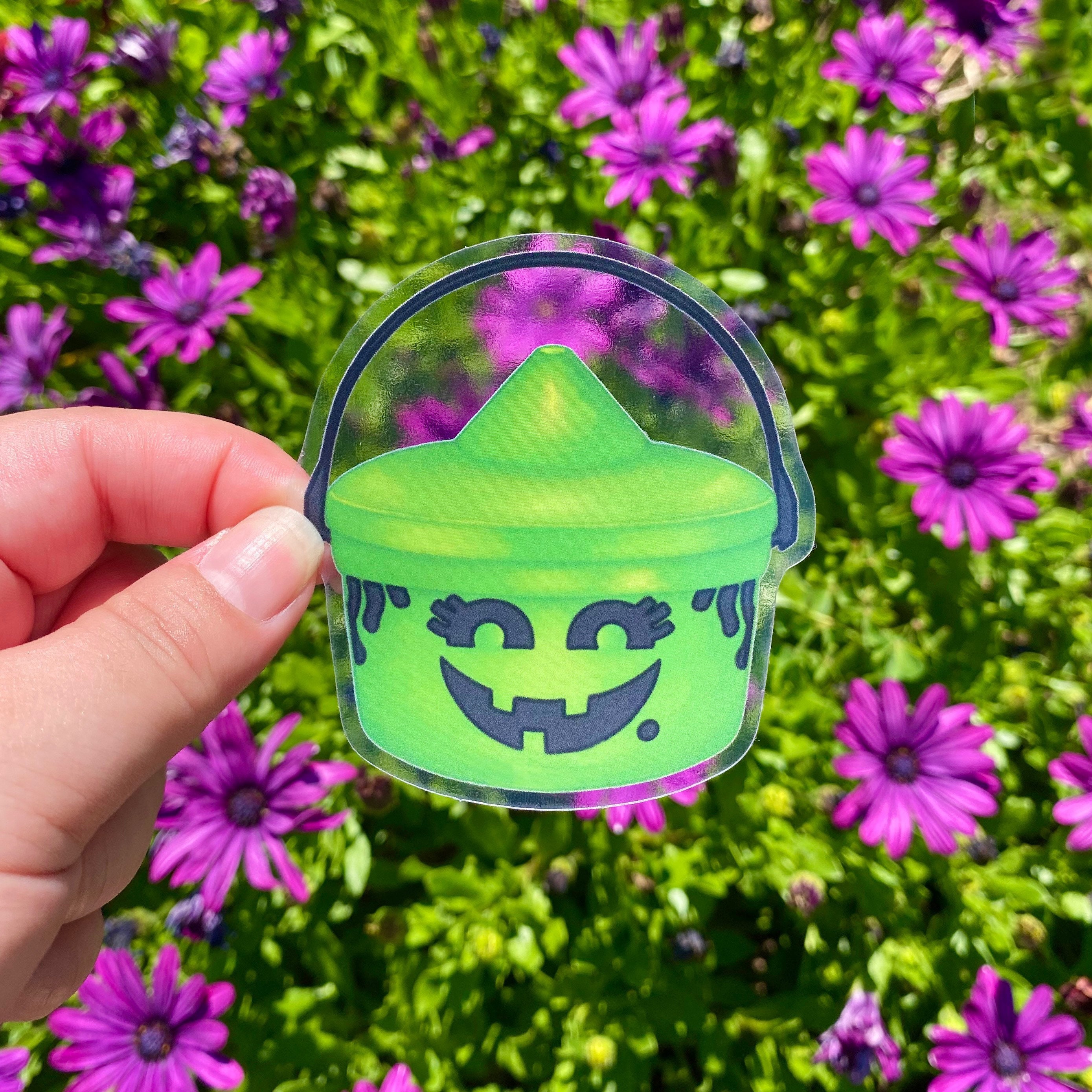 Halloween Bucket Trio 3 Clear Vinyl Sticker Series - Etsy