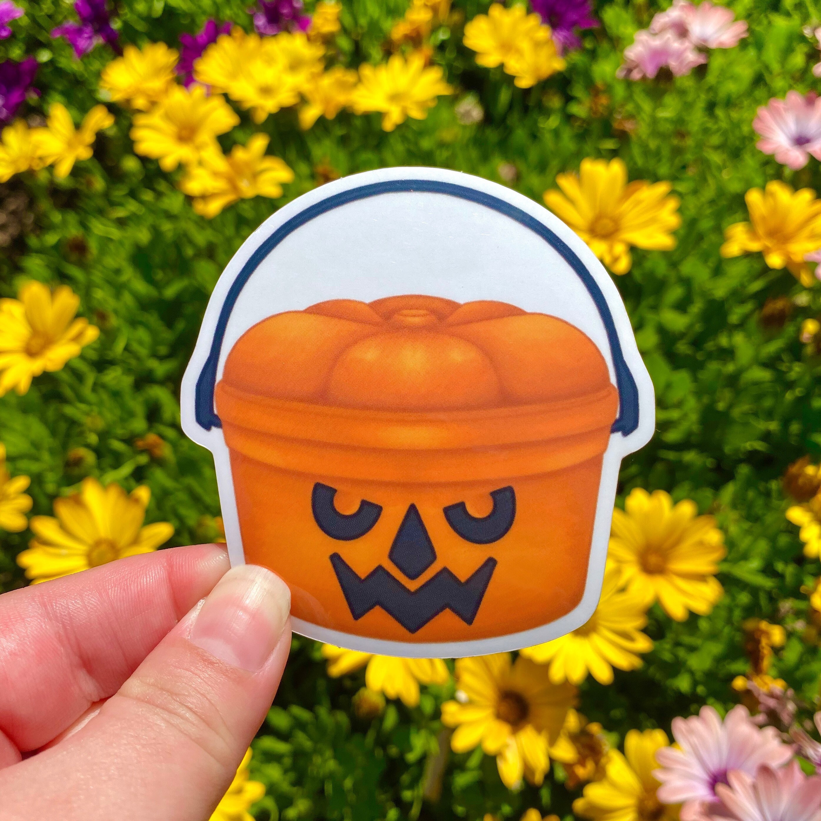 Halloween Bucket Trio 3 Clear Vinyl Sticker Series - Etsy