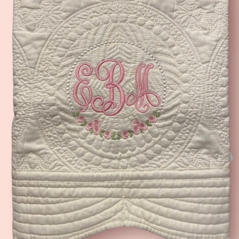 Monogrammed Quilt - Etsy
