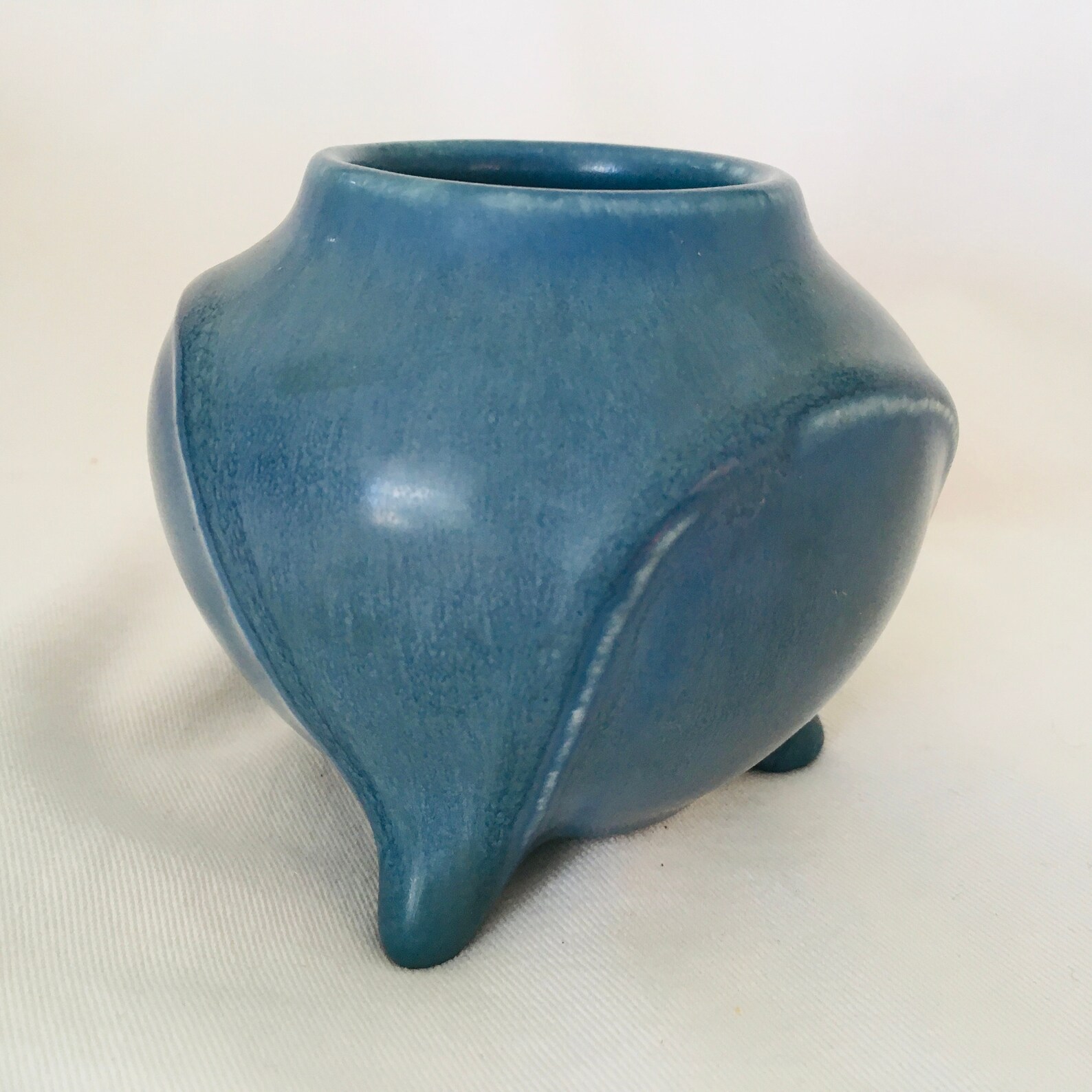 Rookwood Matte Blue Glaze - Three Footed Vase - 1921 - Etsy